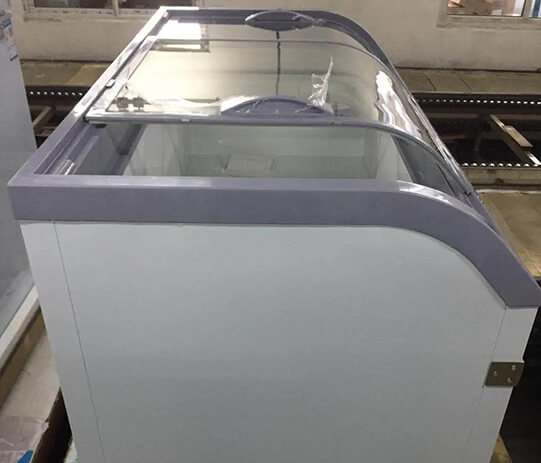 Smeta 500L Glass Door Commercial Display Freezer Sliding Top