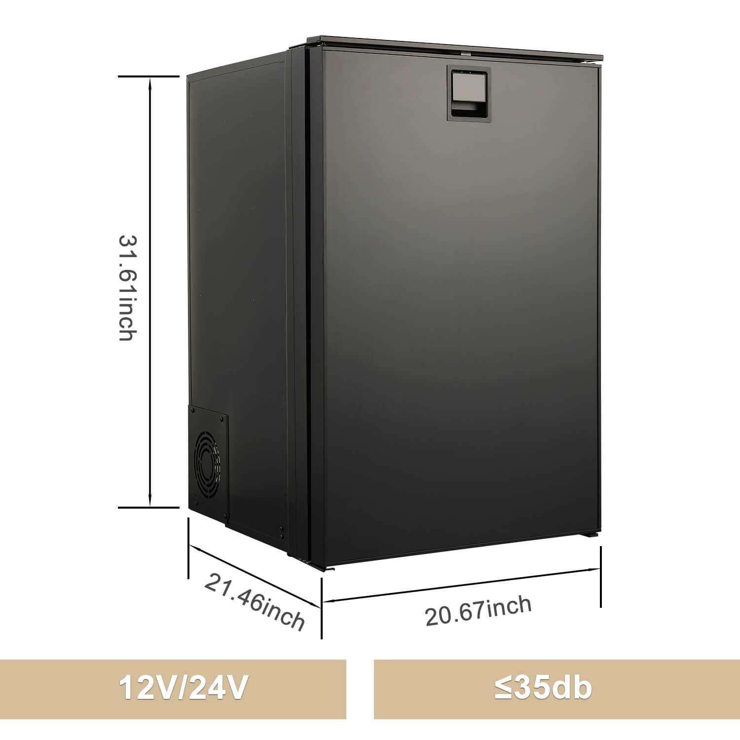 Smeta 3.88 Cu.Ft. 12 Volt Car Fridge for RV & Camper – Energy-Efficient ...